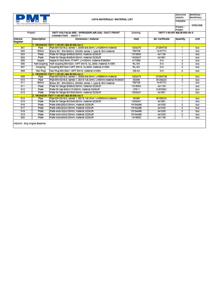 Quality Book DUCT 7 - 19077-1-00-091-MA-M-006-13-14 | PDF | Plumbing