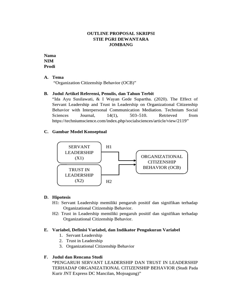 Outline Proposal Skripsi | PDF