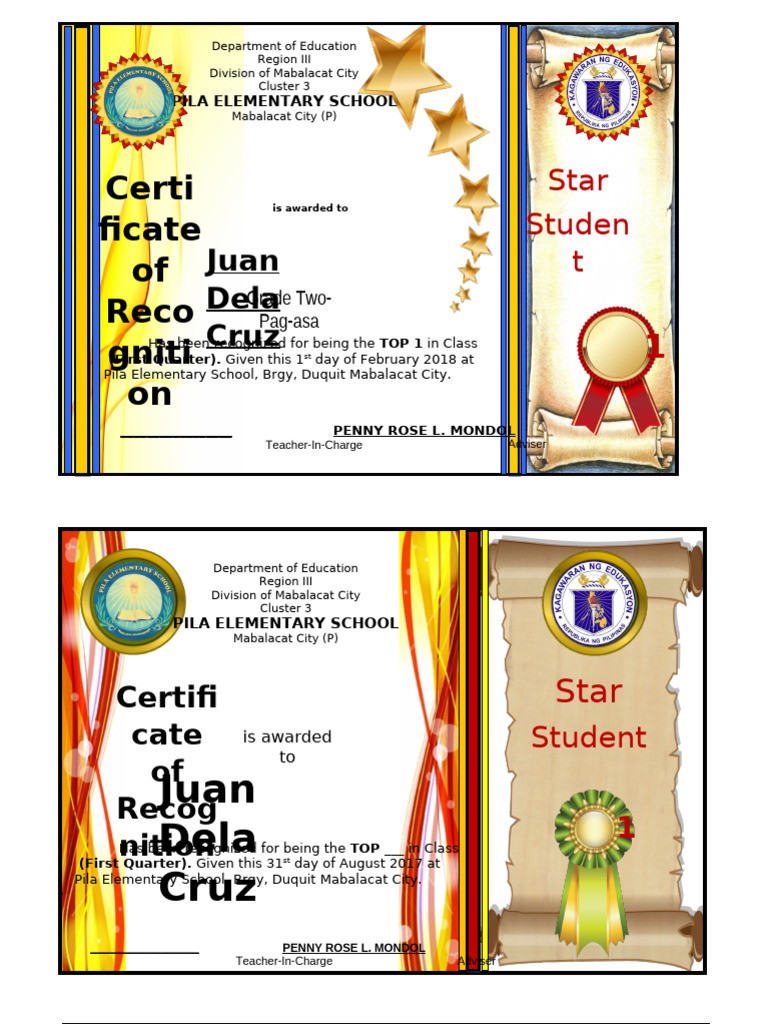 Award Certificates EDITABLE | PDF