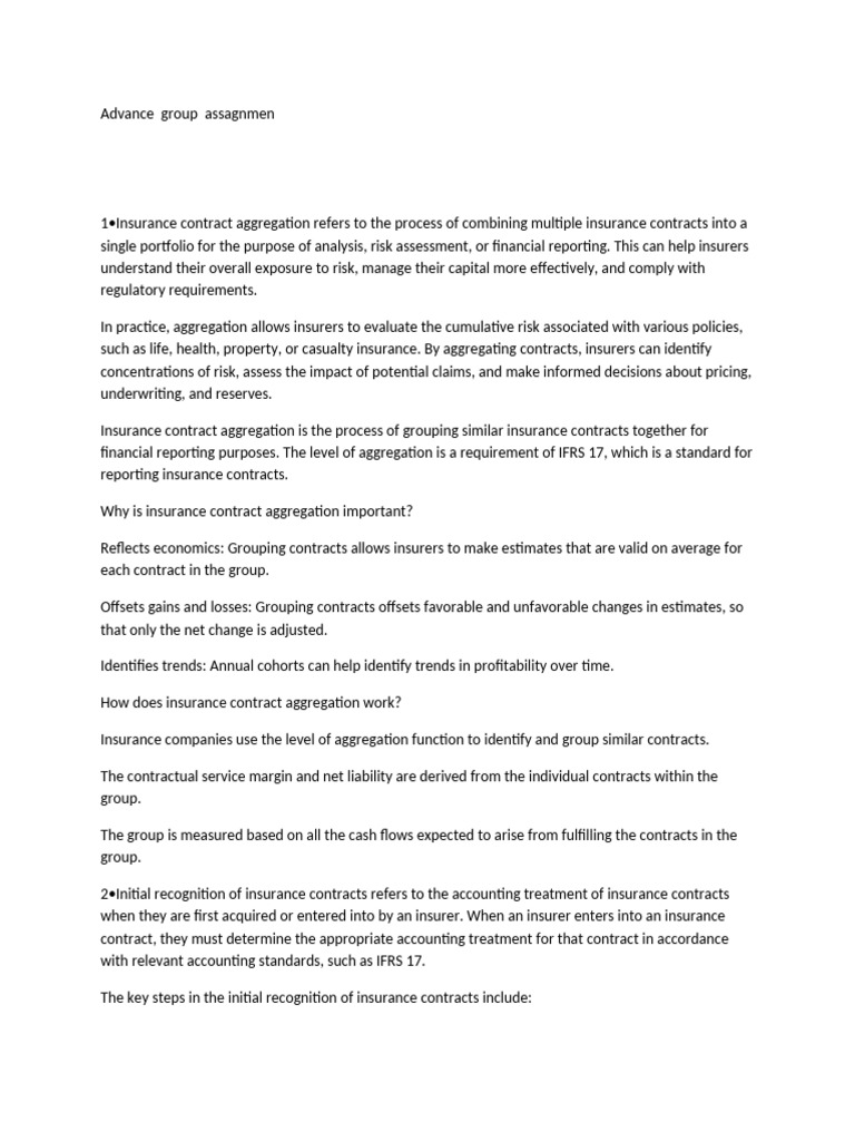 Advance | PDF | Insurance | Discounting