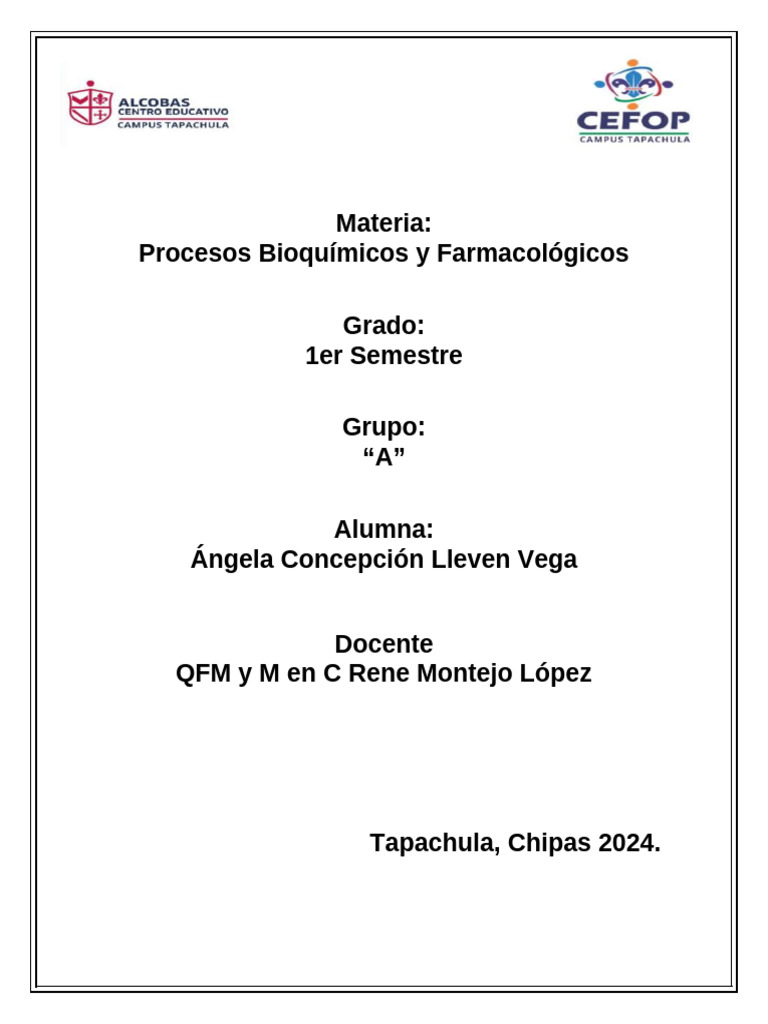Procesos Bioquimicos y Farmacologicos | PDF