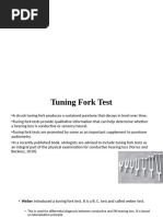 Tuning Fork Tests | PDF | Hearing | Audiology