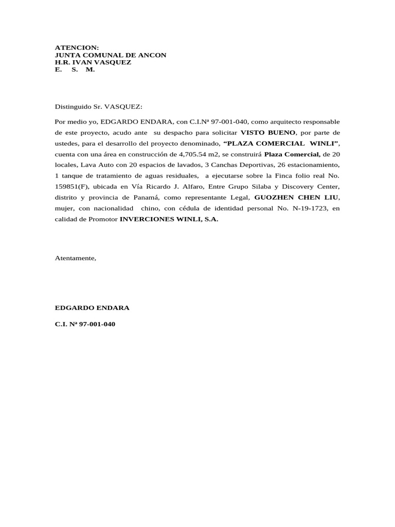 Solicitud Junta Comunal | PDF