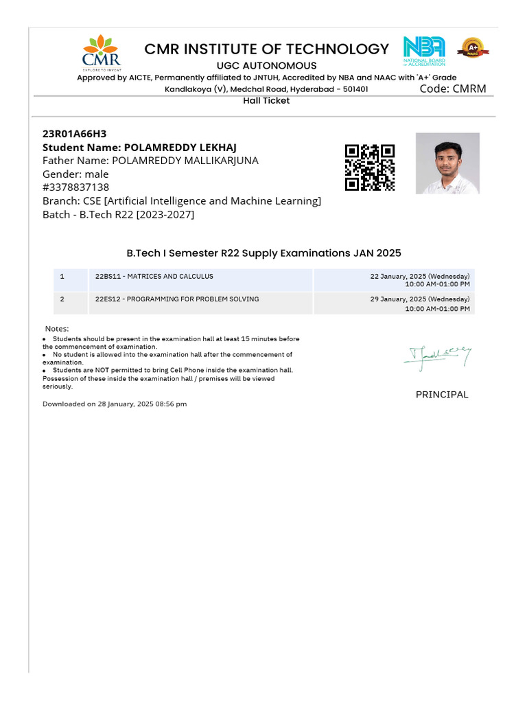 CMR Institute of Technology: Ugc Autonomous | PDF