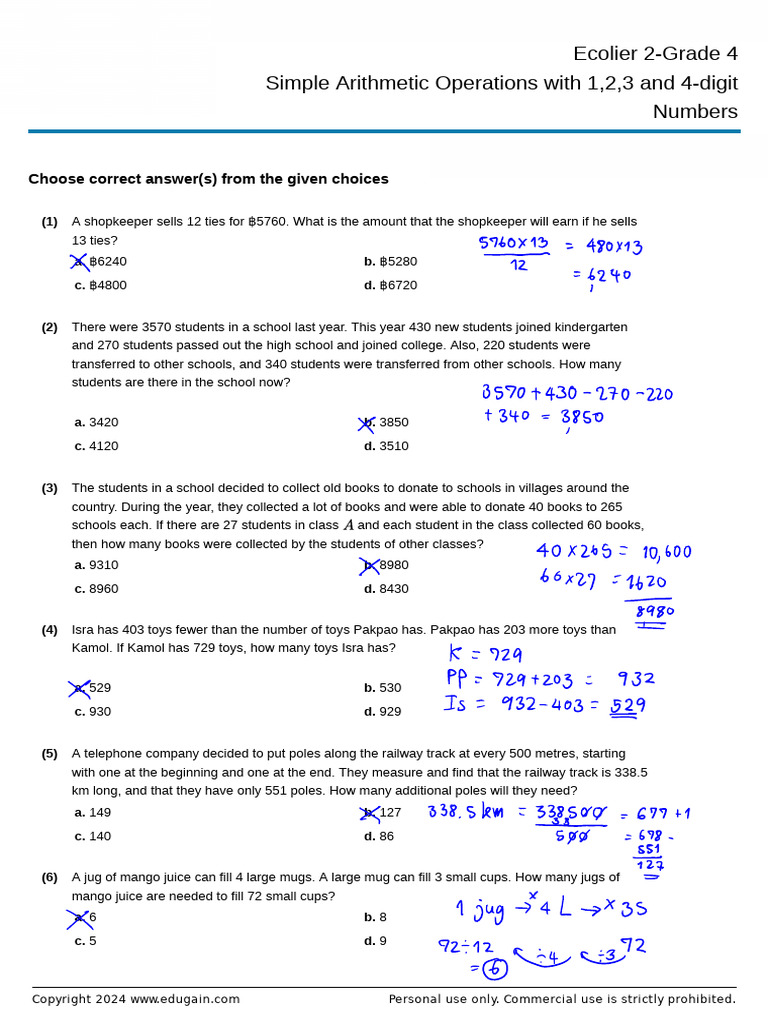 Kangaroo Ecolier Grade4 | PDF | Triangle | Geometry