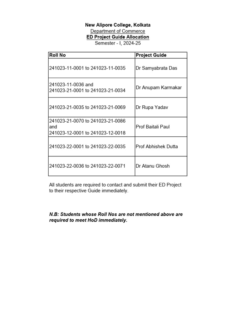 ED Proj Guide 2024-25 | PDF