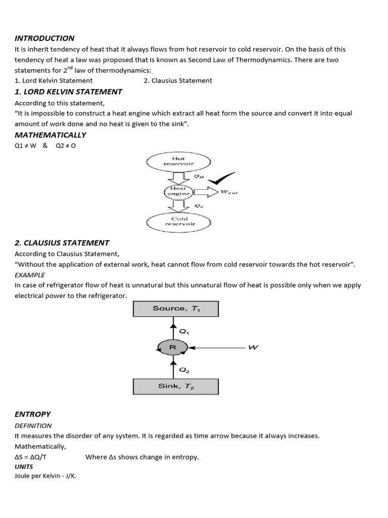 2nd Law of Thermodynamics | PDF | Diesel Engine | Entropy