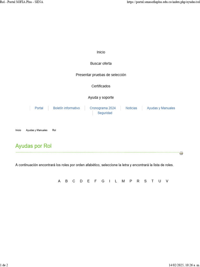 Rol del Aspirante en SENA Plus | PDF