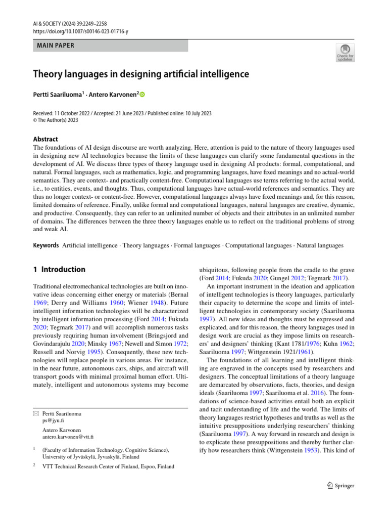 s00146-023-01716-y | PDF | Semantics | Thought