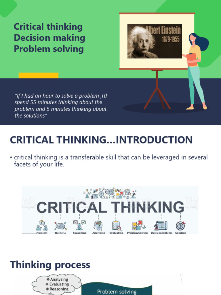 Problem Solvin, Critical Thinking | PDF | Critical Thinking | Thought