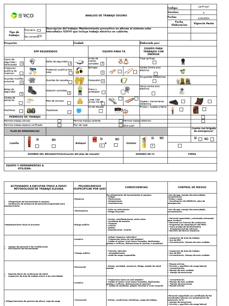 13-FT-347 - ATS - Anexo - 05 TRABAJO EN ALTURAS | PDF