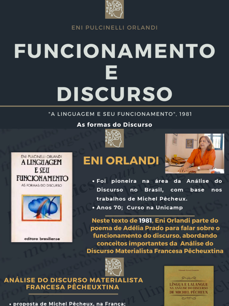 Funcionamento e Discurso | PDF | Discurso | Linguística