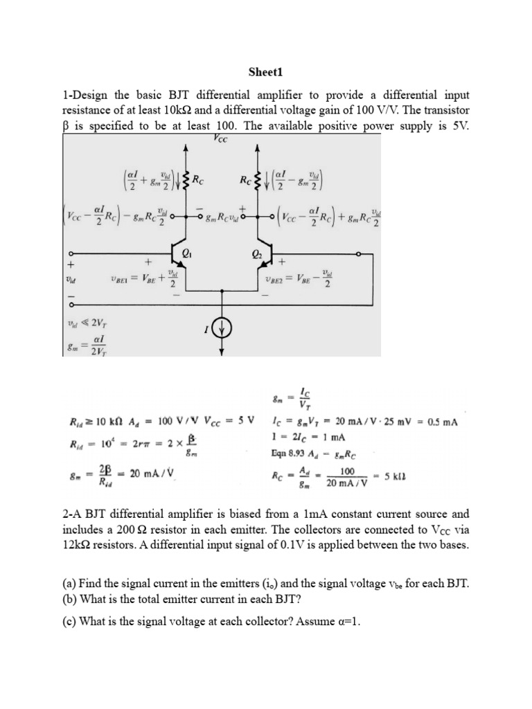Sheet1 EC With Solutions | PDF