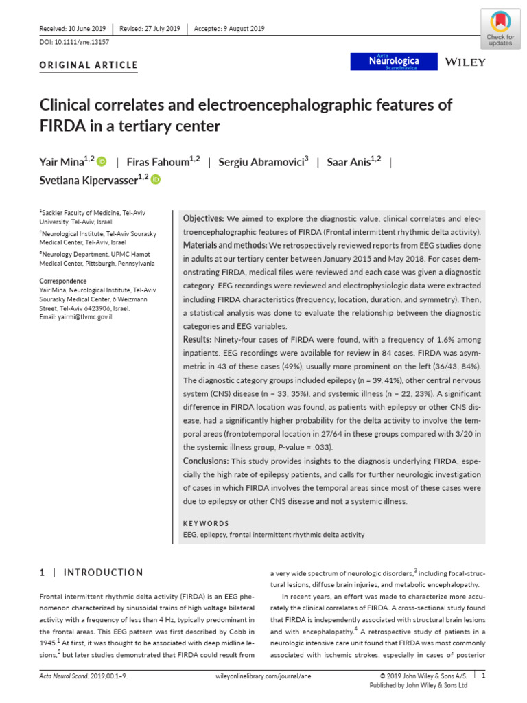 Clinical Insights on FIRDA EEG Patterns | PDF | Electroencephalography ...