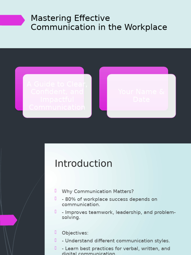 Mastering Workplace Communication Skills | PDF | Communication | Body ...