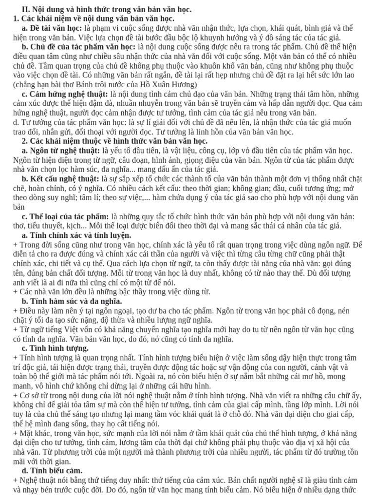 KHÁI NIỆM LLVH | PDF