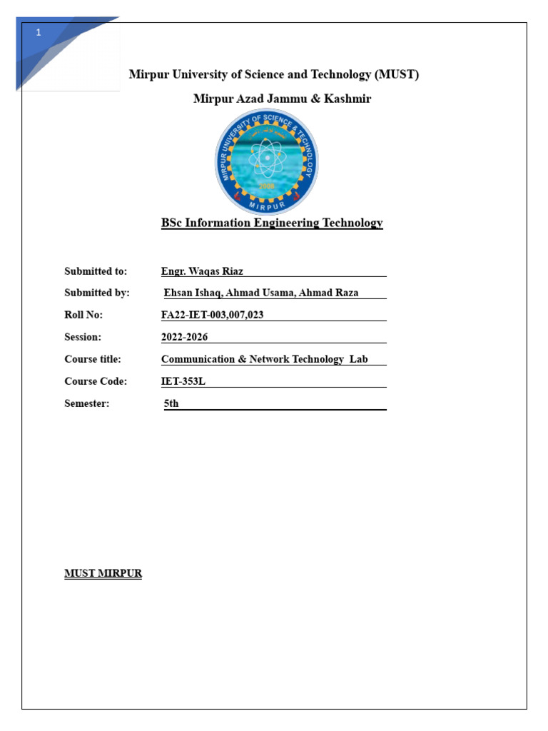 CCNA lab reprt | PDF | Computer Network | Ip Address