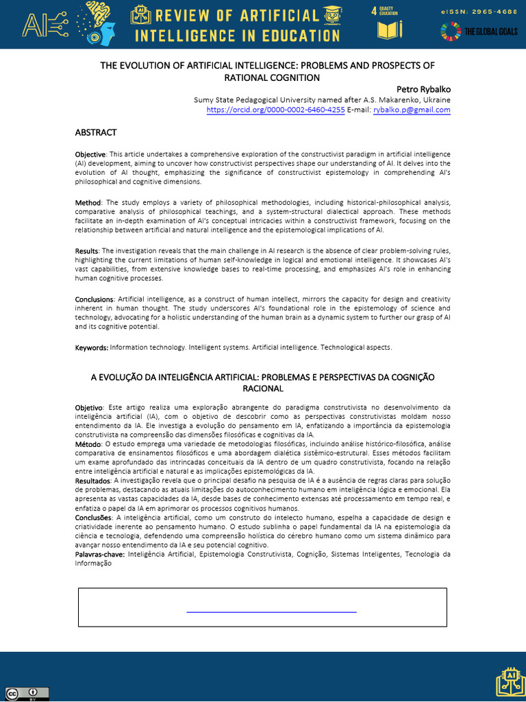 The Evolution of Artificial Intelligence Problems | PDF | Thought ...