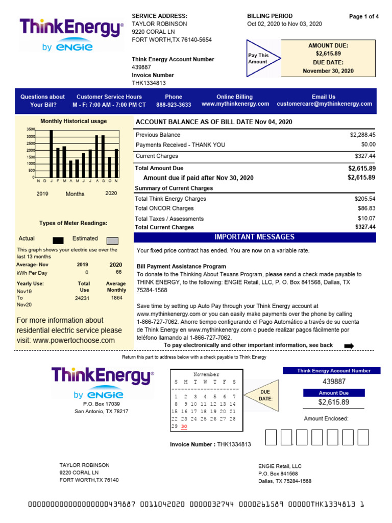 I Am Sharing 'Think - Energy - Invoice - 608 - THK1334813' With You ...