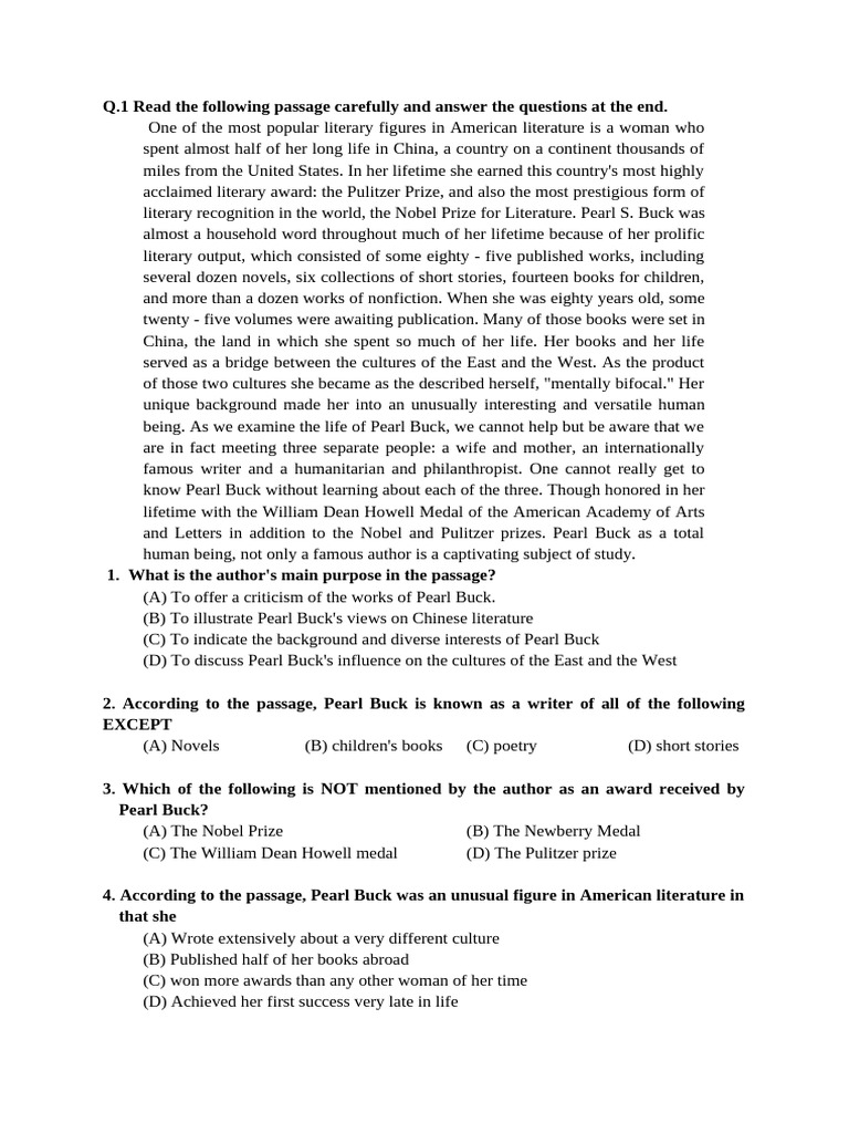 Reading Passage 1 | PDF | American Literature | Writing