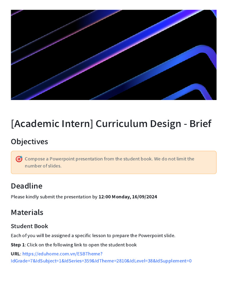 PowerPoint Presentation Guidelines for Curriculum Design | PDF