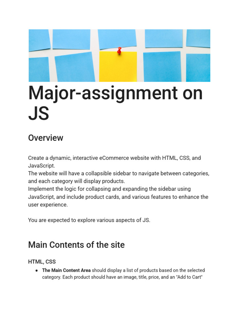 Major_Assignment_JS | PDF | Java Script | Websites Major_Assignment_JS | PDF | Java Script | Websites