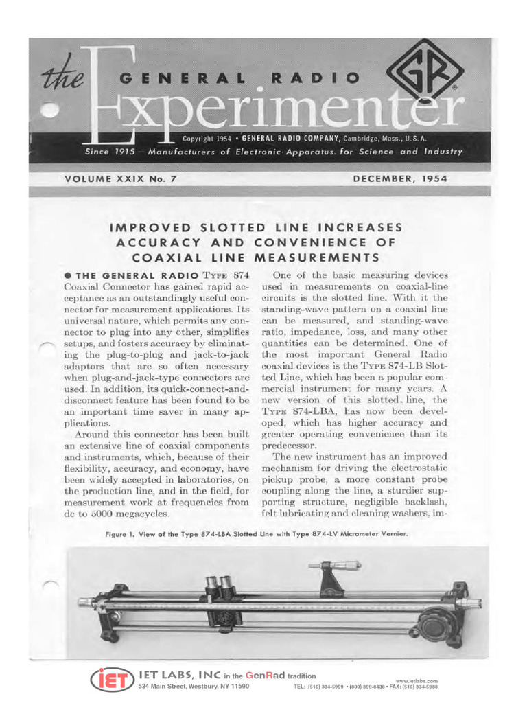 GenRad Experimenter Dec 1954 | PDF | Physical Phenomena | Electromagnetic Radiation