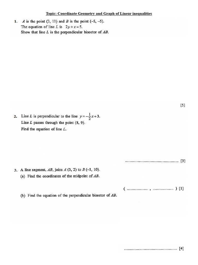 Coo Geo and Linear Inequ | PDF