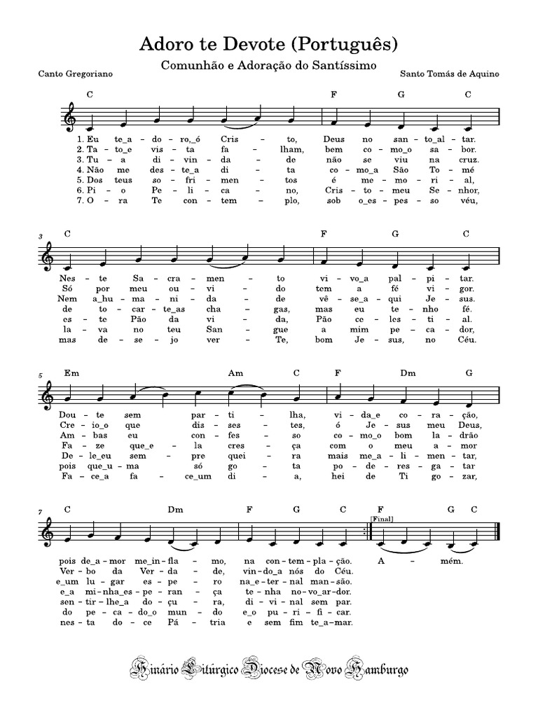 Adoro Te Devote (Português) | PDF