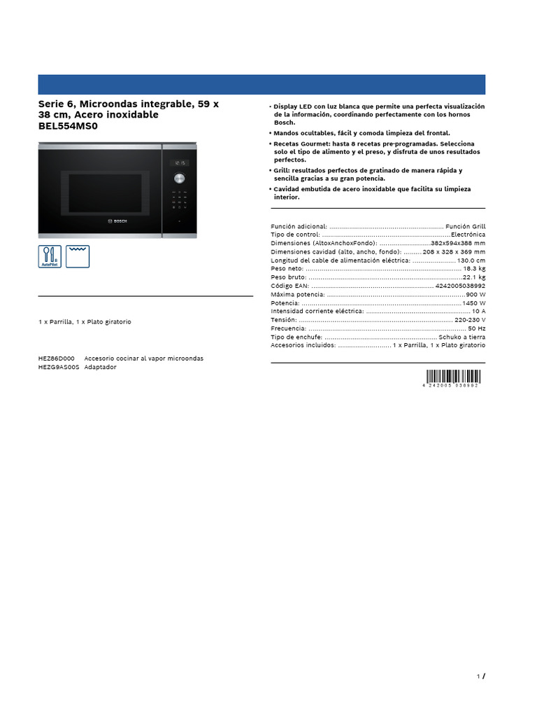 BEL554MS0 | PDF | Microondas | Electromagnetismo