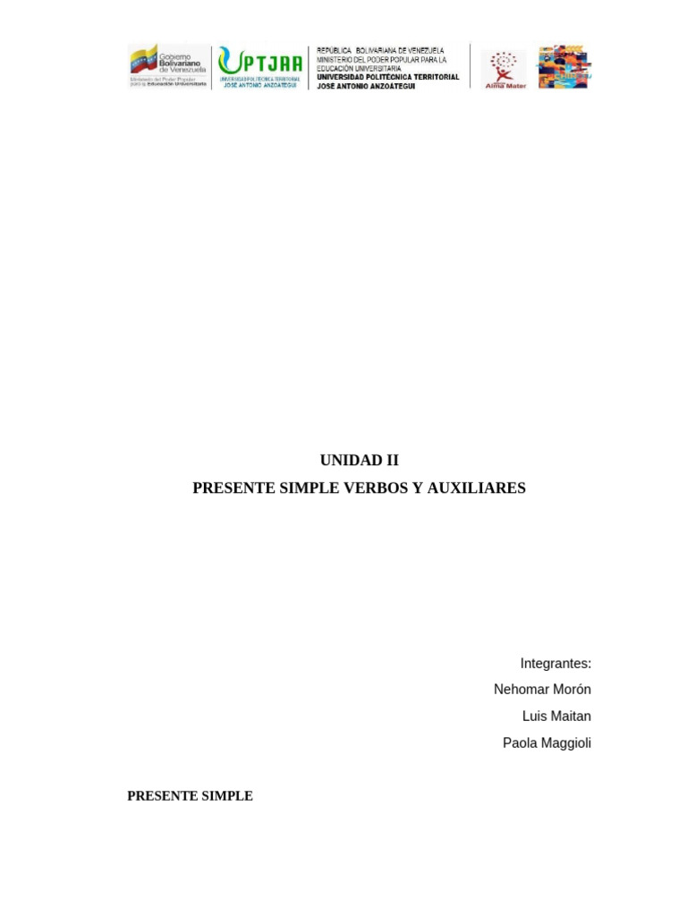 Presente Simple: Estructuras y Verbos | PDF | Verbo | Lingüística