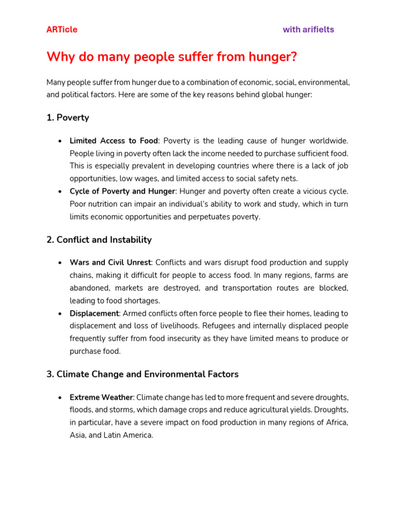 07.Article- Global Hunger | PDF | Agriculture | Food Security