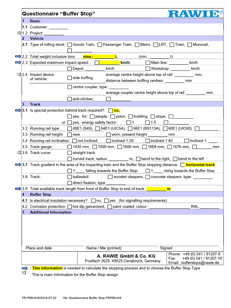 Buffer Stop Design Questionnaire | PDF | Train | Sustainable Transport