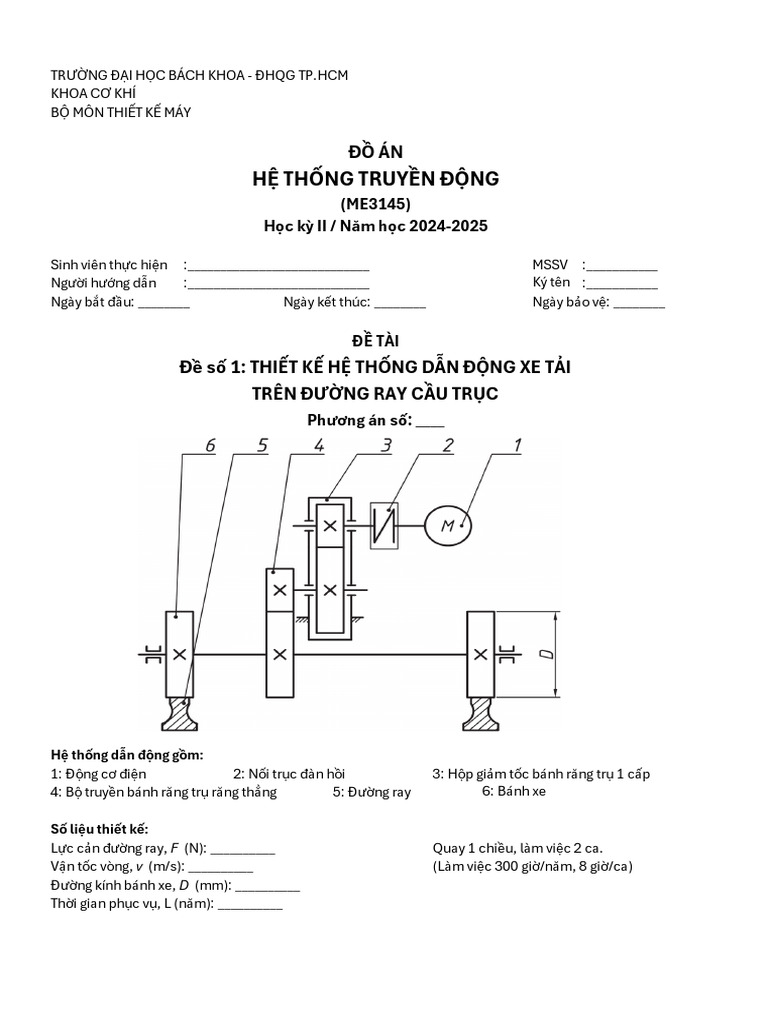 HK242 - de DA He Thong Truyen Dong - ME3145 (VN) | PDF