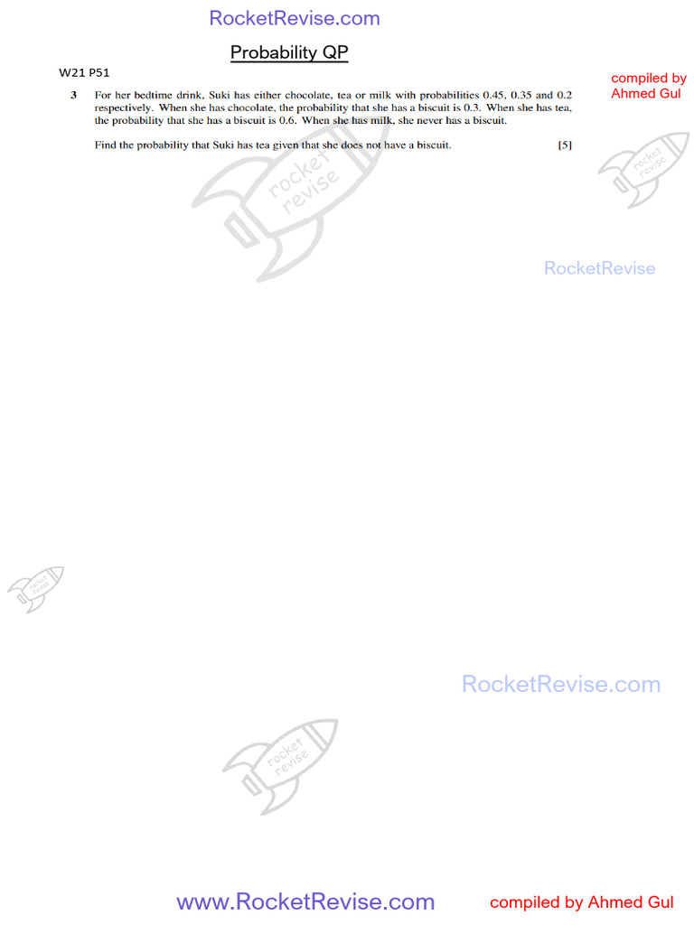 Probability QP Compilation by Ahmed Gul | PDF