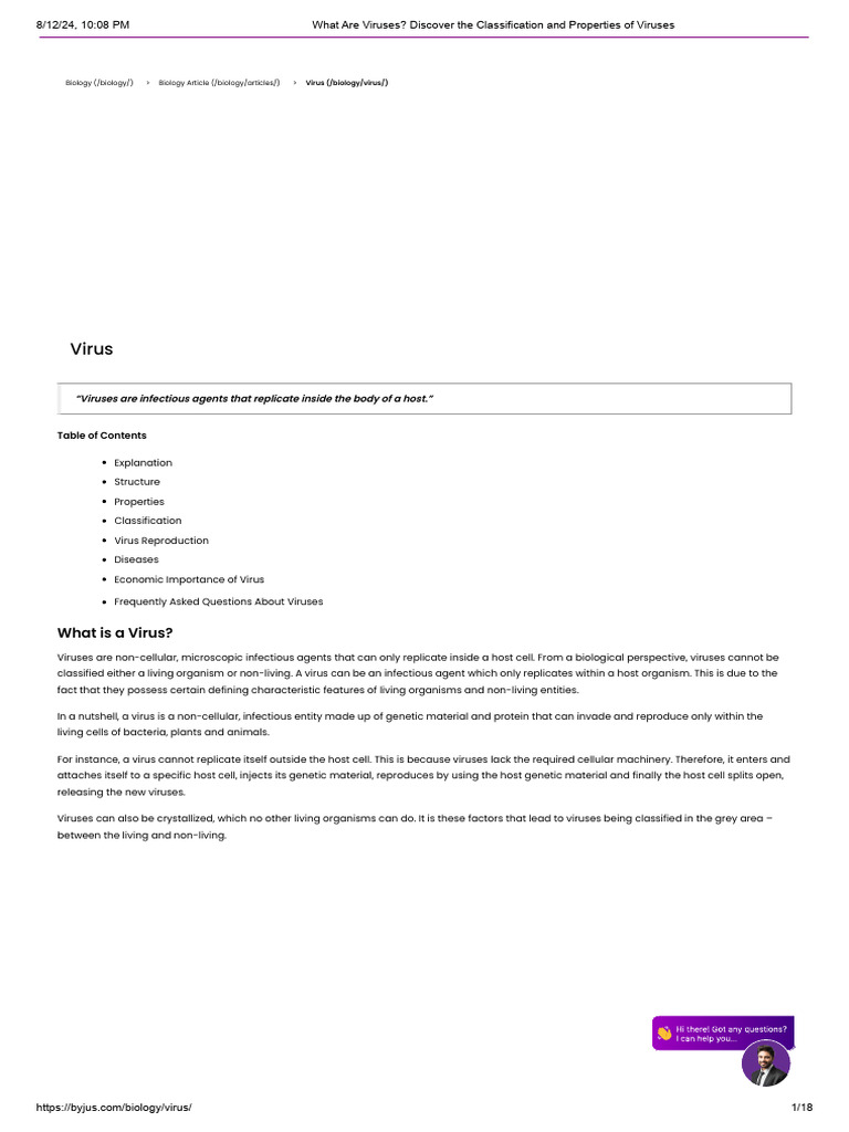 What Are Viruses - Discover The Classification and Properties of ...