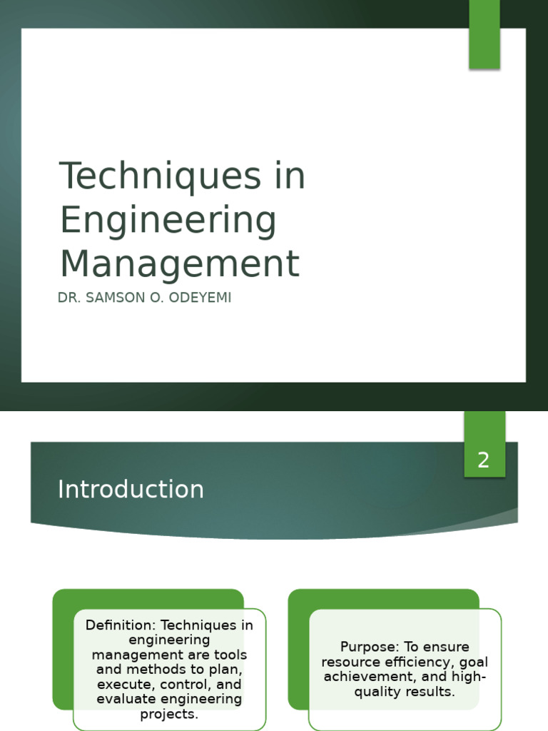 Techniques in Engineering Management | PDF | Business