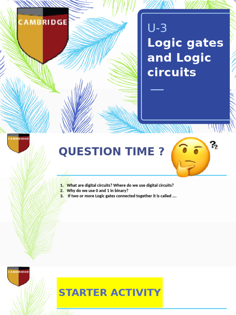 LOGIC GATES igcse ppt | PDF | Logic Gate | Behavior