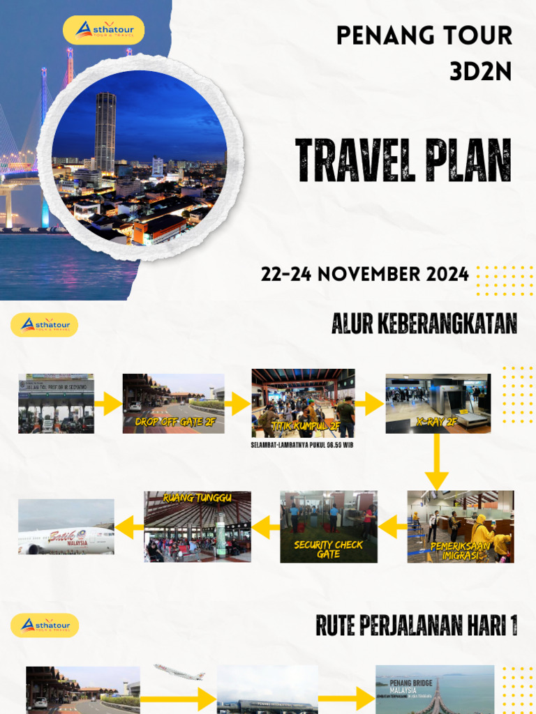 Itinerary 3D2N Penang untuk 14 Pax | PDF