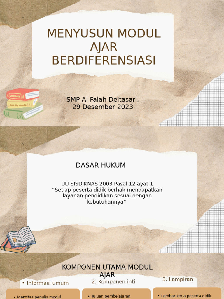 Menyusun Modul Ajar Berdiferensiasi | PDF