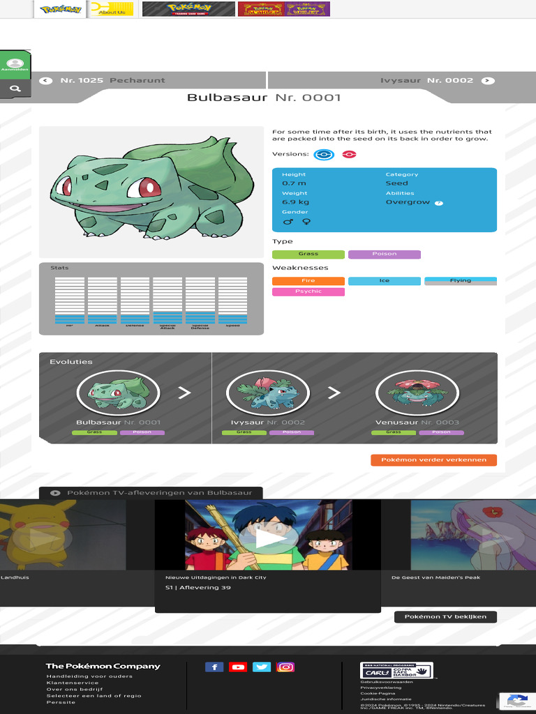 Bulbasaur Pokédex | PDF