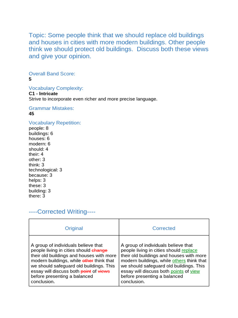 Modern vs. Old Buildings Debate | PDF | Learning | Linguistics