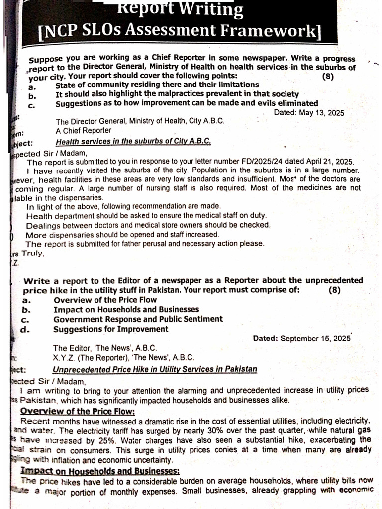 8 Imp Report Writing | PDF