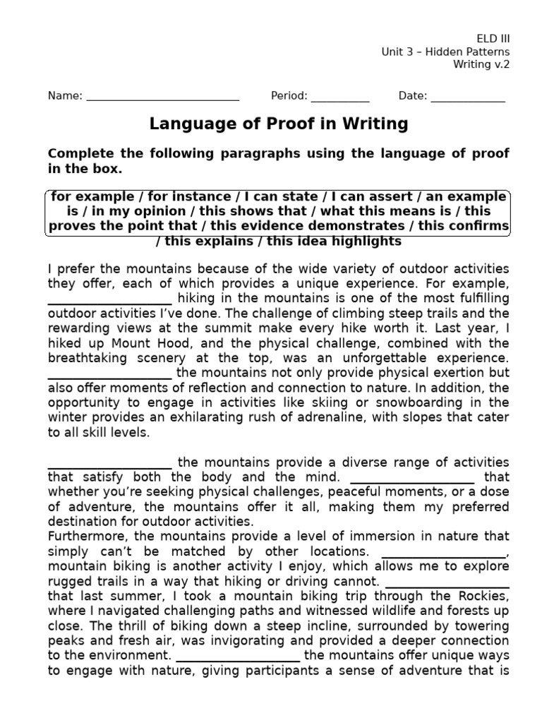 Outdoor Activity Preferences: Mountains vs. Beach | PDF | Outdoor ...