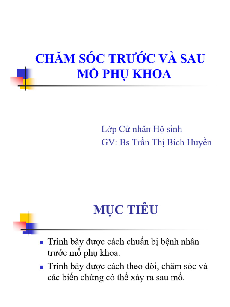 Cham Soc Mo Phu Khoa | PDF