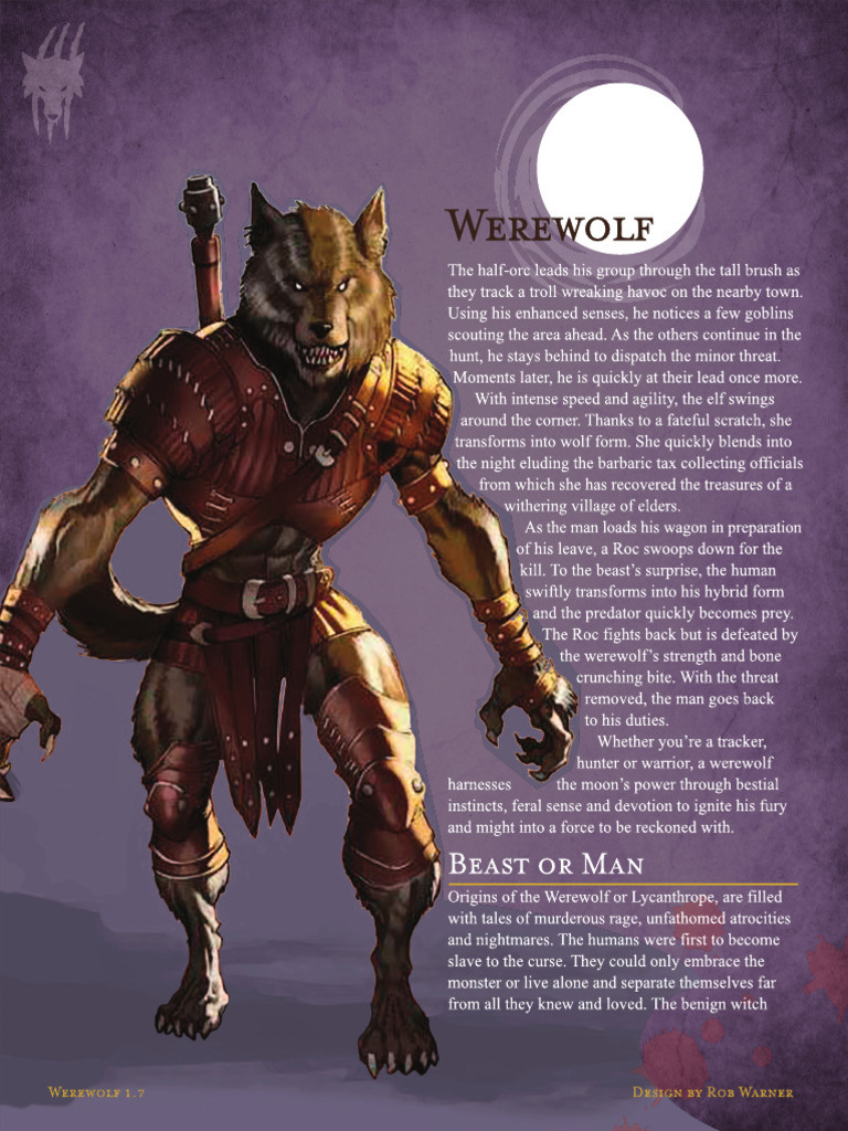 932602-DD5e Class Werewolf 1 7 | PDF