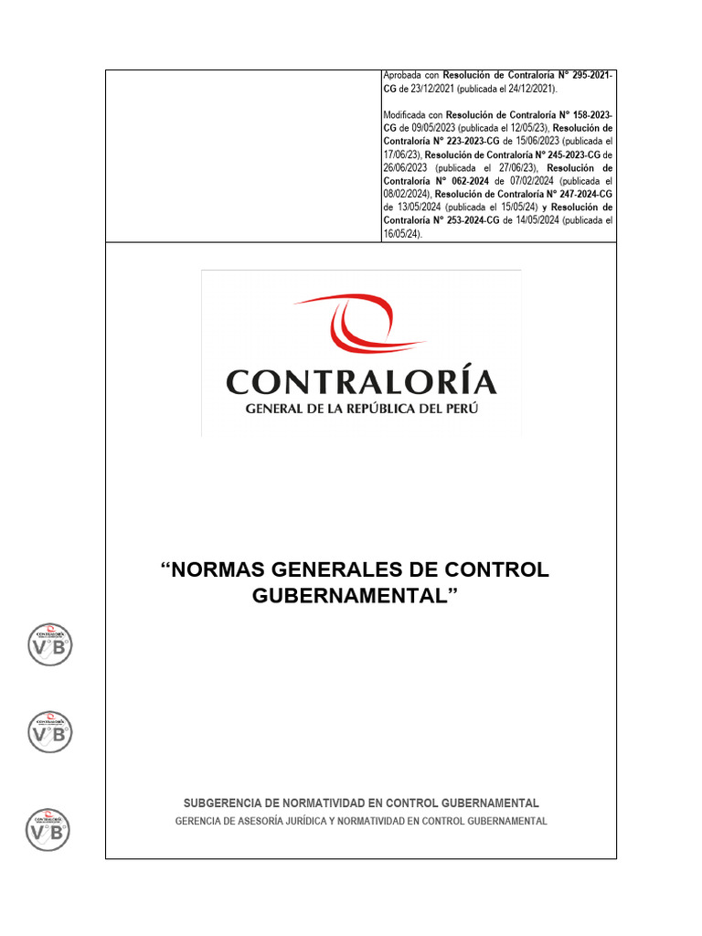 4301933 Texto Integrado Normas Generales de Control Gubernamental(2).PDF | PDF | Auditoría ...