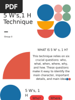 4W1H Method | PDF
