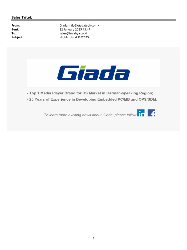 Giada Commercial Raspberry Cpu | PDF