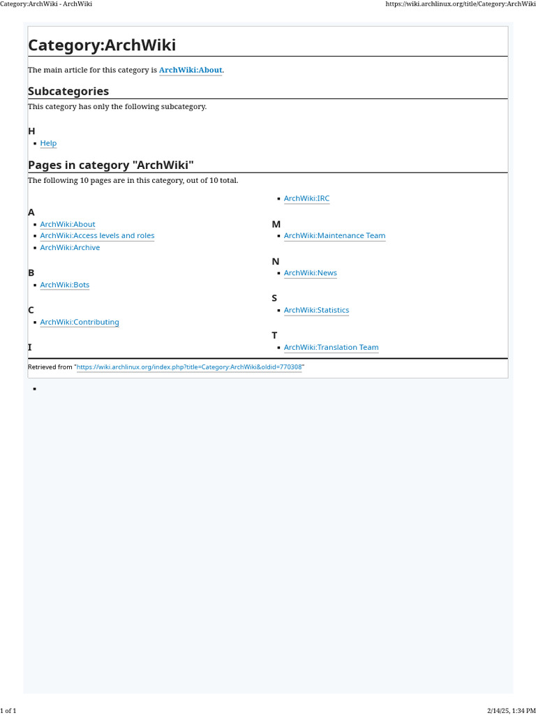 Category - ArchWiki - ArchWiki | PDF